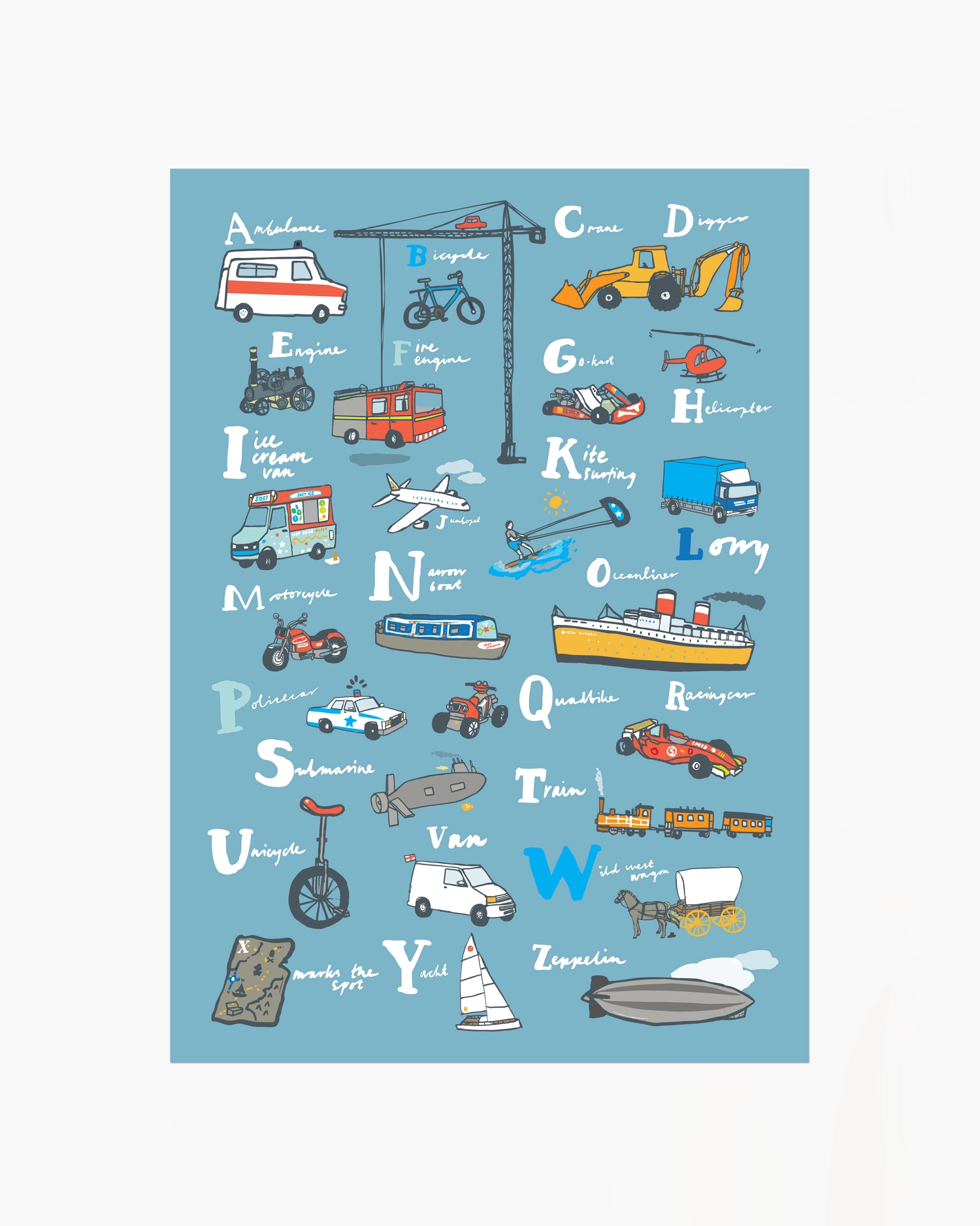 ABC Transport Poster | The Birth Poster